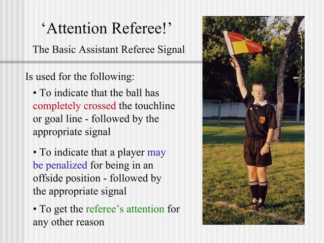 Assistantrefereeflagsignals | PPT