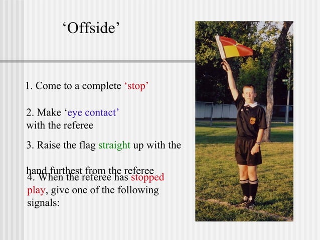 Assistantrefereeflagsignals | PPT