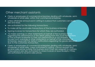 ASSISTANTS OF MERCHANTS 1 - Business Law | PDF