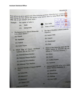 Assistant statistical officer | PDF