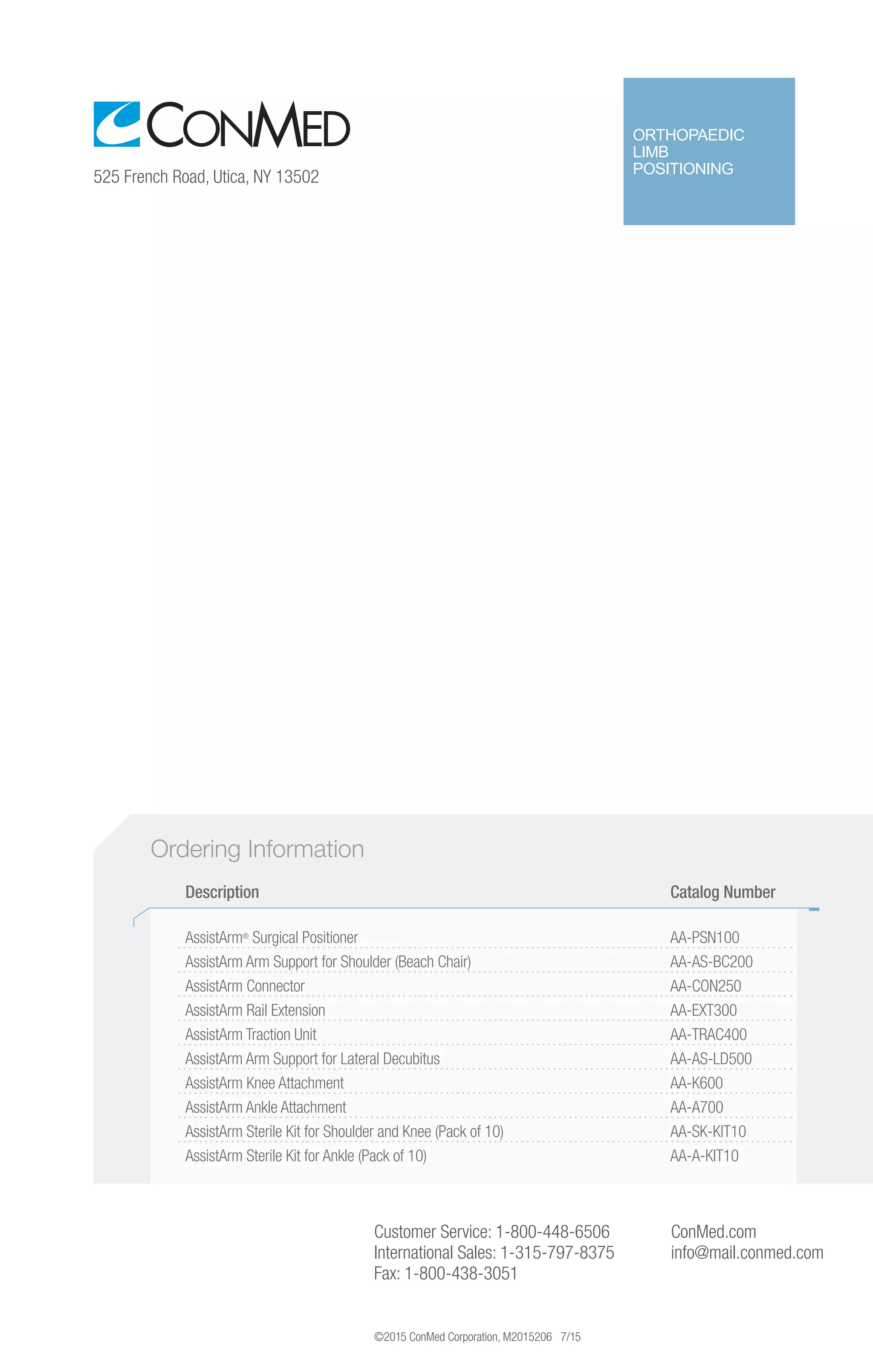 AssistArm™ Limb Positioner | PDF