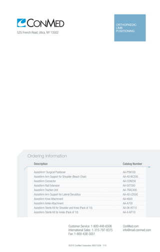 AssistArm™ Limb Positioner | PDF | Death, Injury, or Military Conflict ...