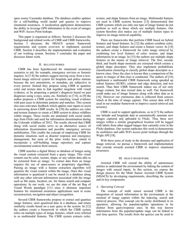 Image Retrieval for Visual Understanding in Dynamic and Sensor Rich Environments | PDF