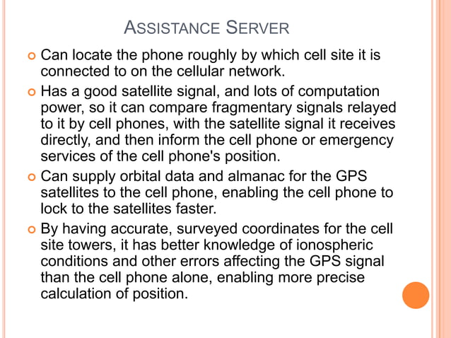 Assisted GPS (A-GPS) 簡介 | PPT