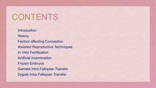 Assisted reproductive techniques | PPTX
