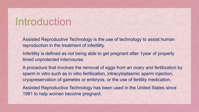Assisted reproductive techniques | PPT
