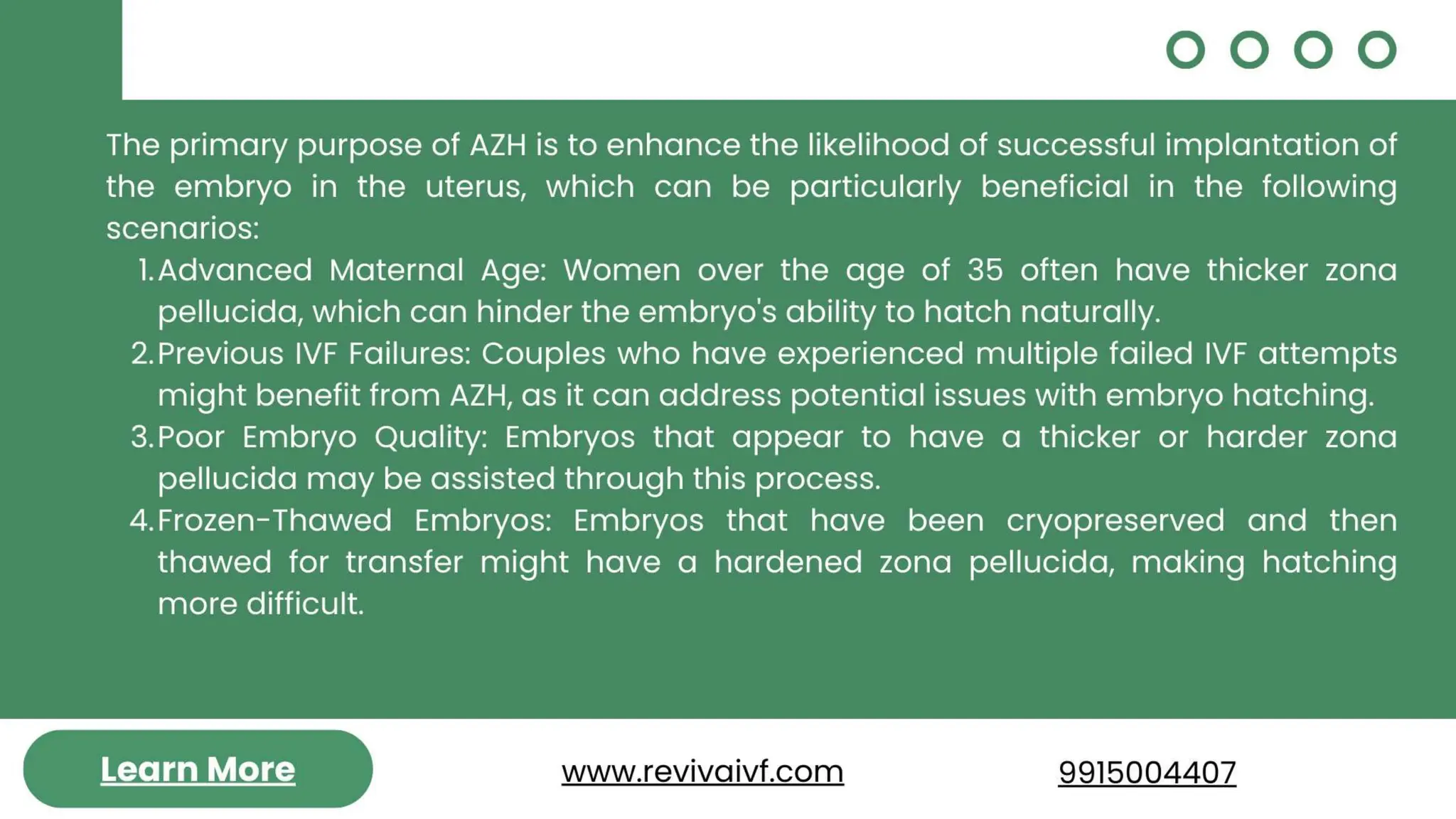 Assisted Zona Hatching Chandigarh - Reviva IVF | PPTX