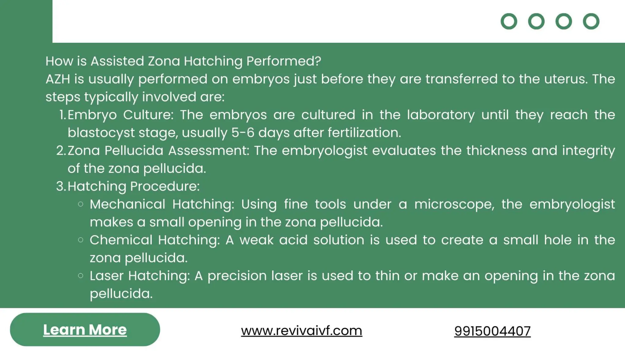 Assisted Zona Hatching Chandigarh - Reviva IVF | PPTX