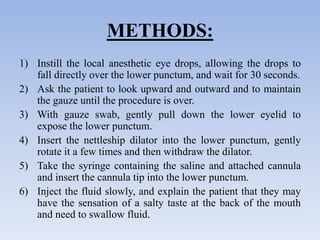 Assisting for sac syringing | PPTX