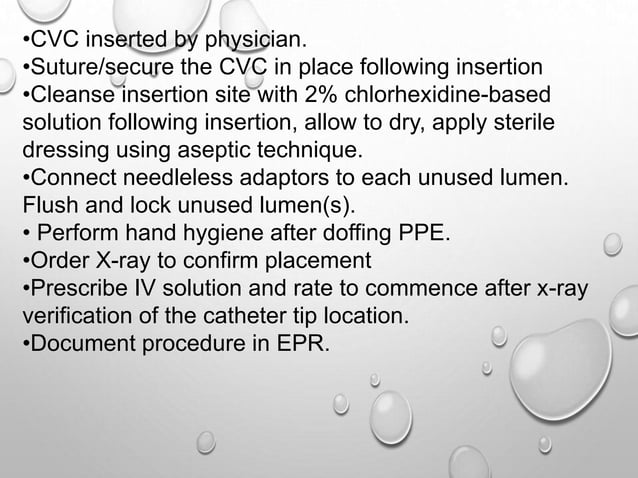 Assisting in cvc line insertion.pptx1 | PPTX | Heart and Cardiovascular Diseases | Diseases and ...