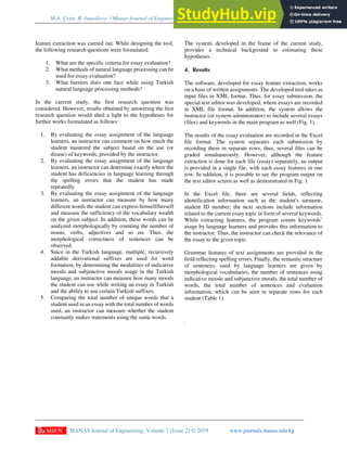 Assisting Tool For Essay Grading For Turkish Language Instructors | PDF