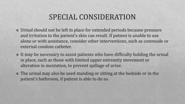 ASSISTING WITH THE USE OF URINAL BY ANUSHRI SRIVASTAVA.pptx | First Aid ...