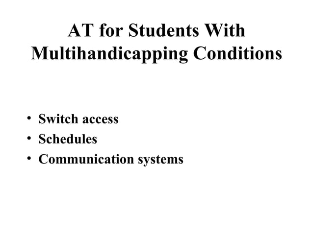 Assistive Technology Assessment | PPT