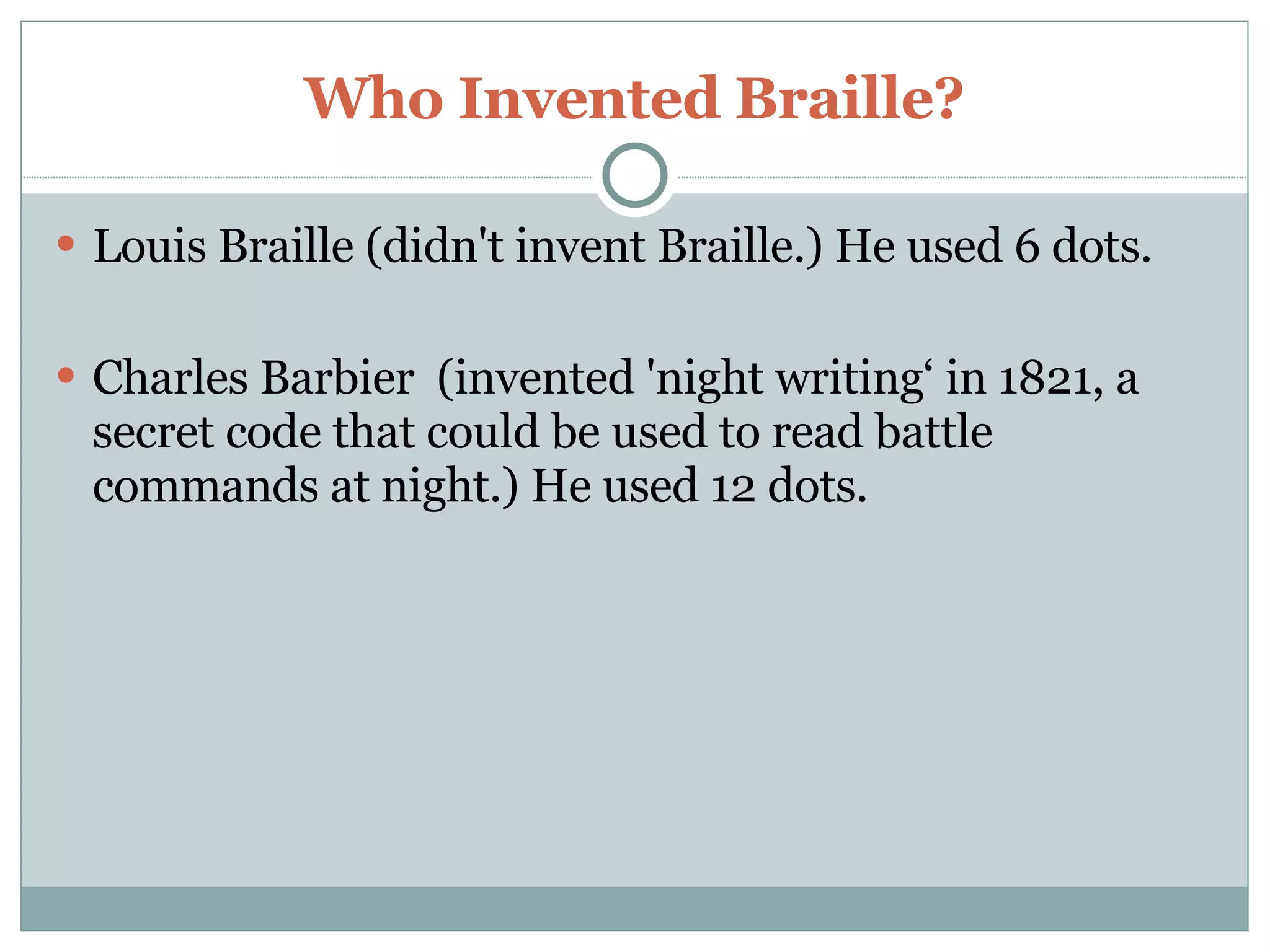 Braille Presentation | PPT