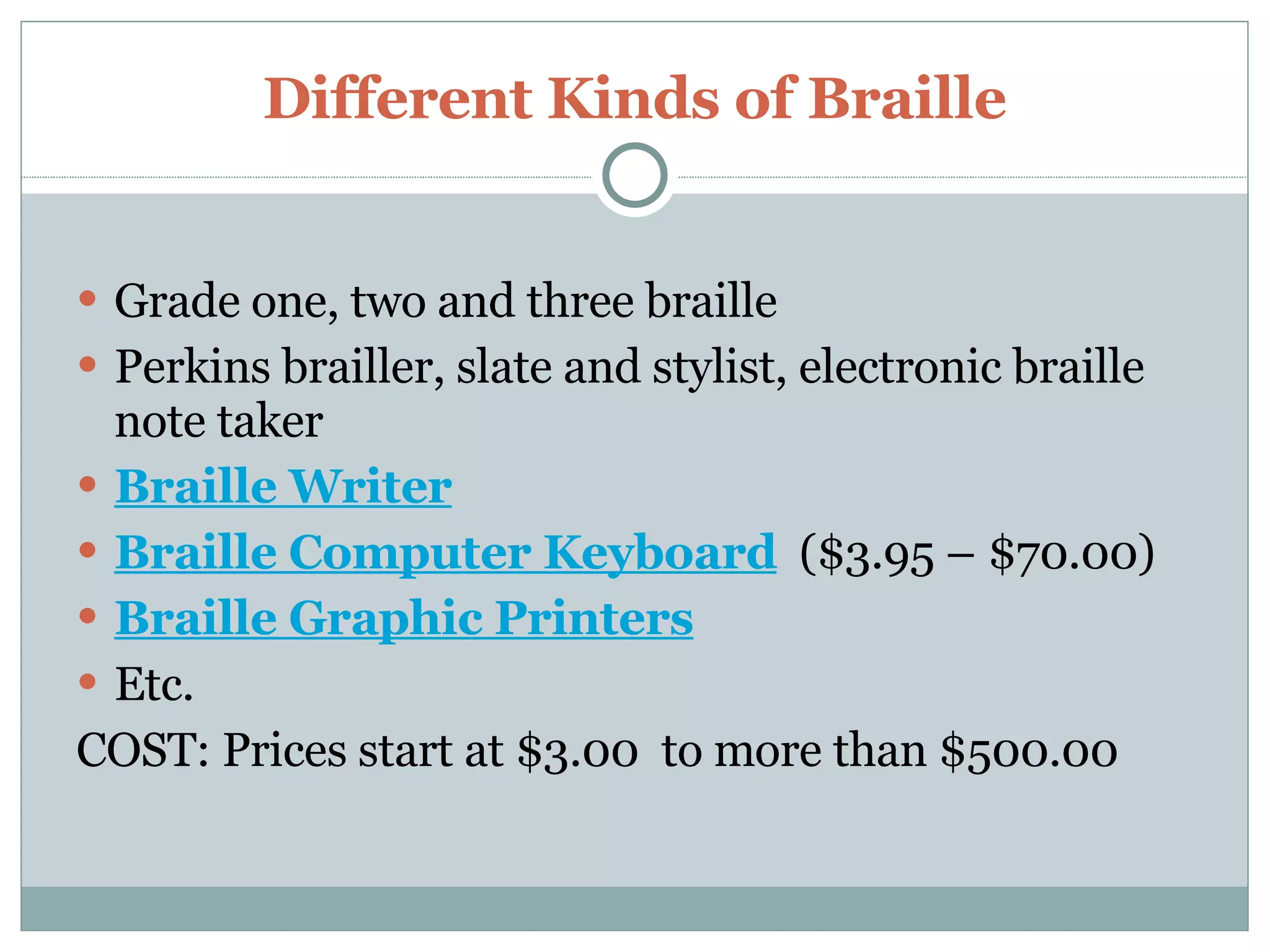 Braille Presentation | PPT