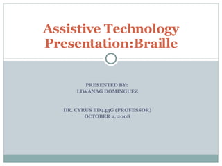 Braille Presentation | PPT