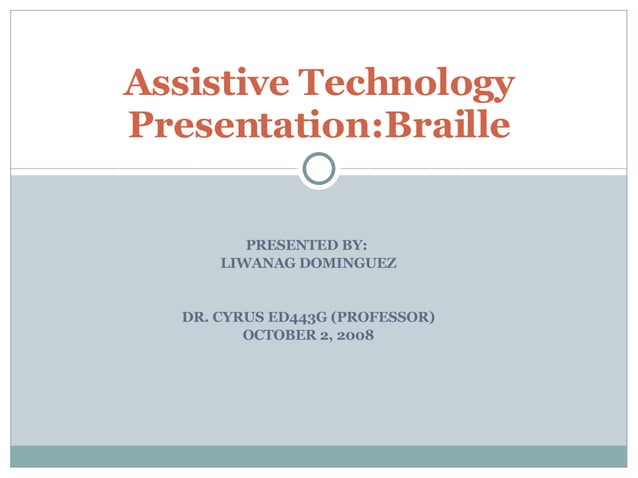 Braille Presentation | PPT