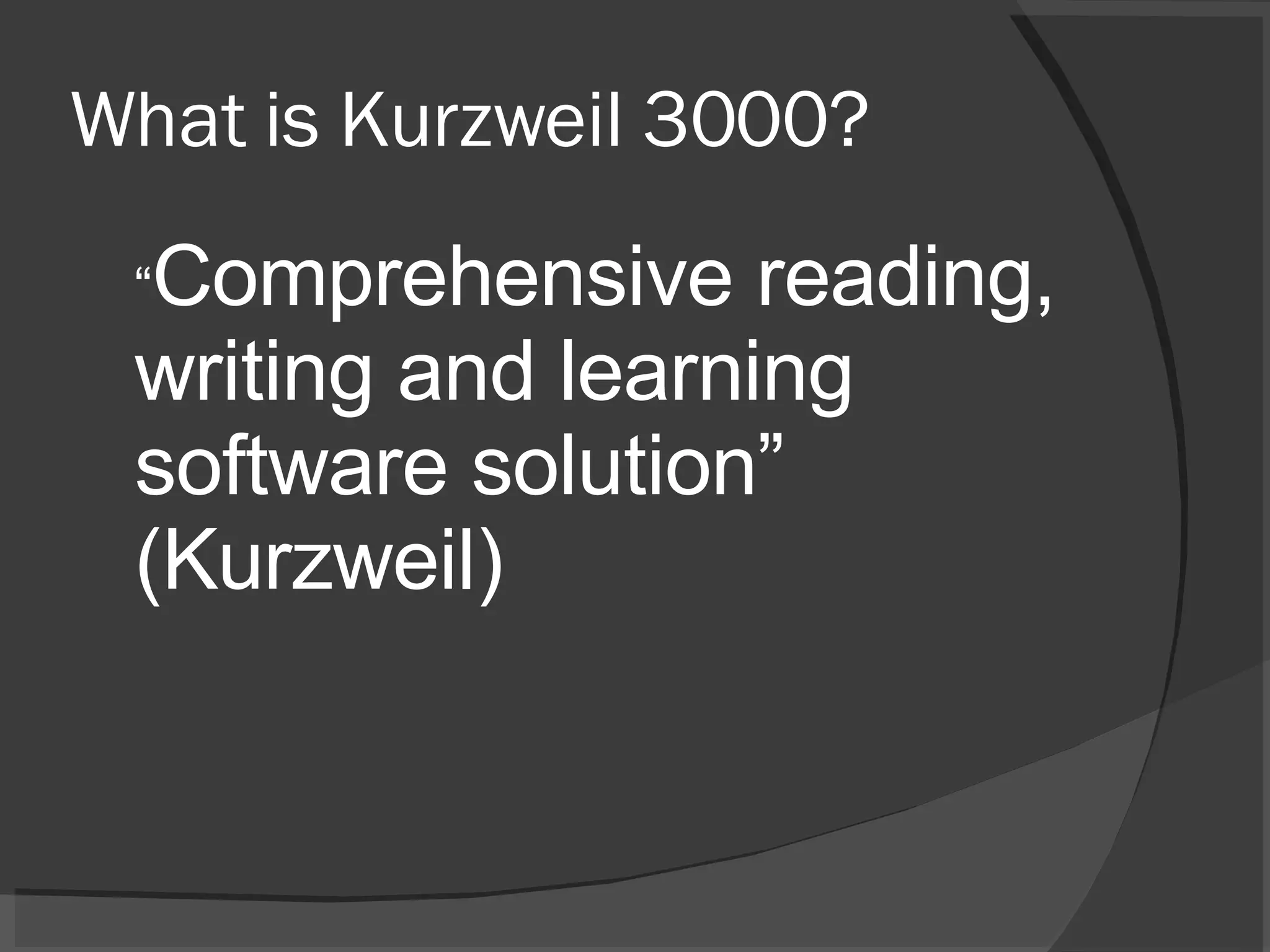 Kurzweil 3000 Software Review | PPT