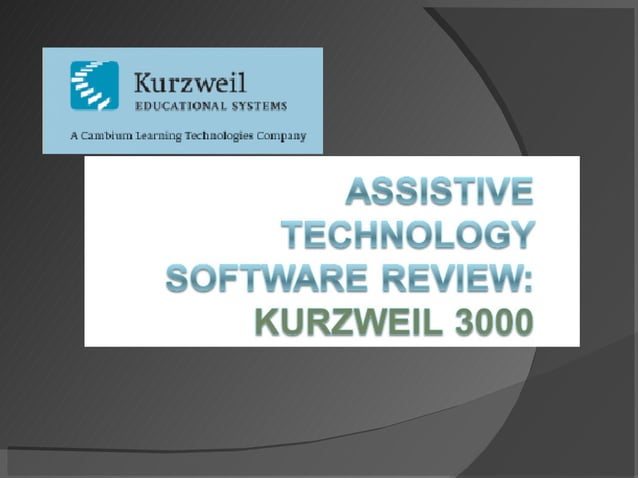 Kurzweil 3000 Software Review | PPT | Computing | Technology & Computing