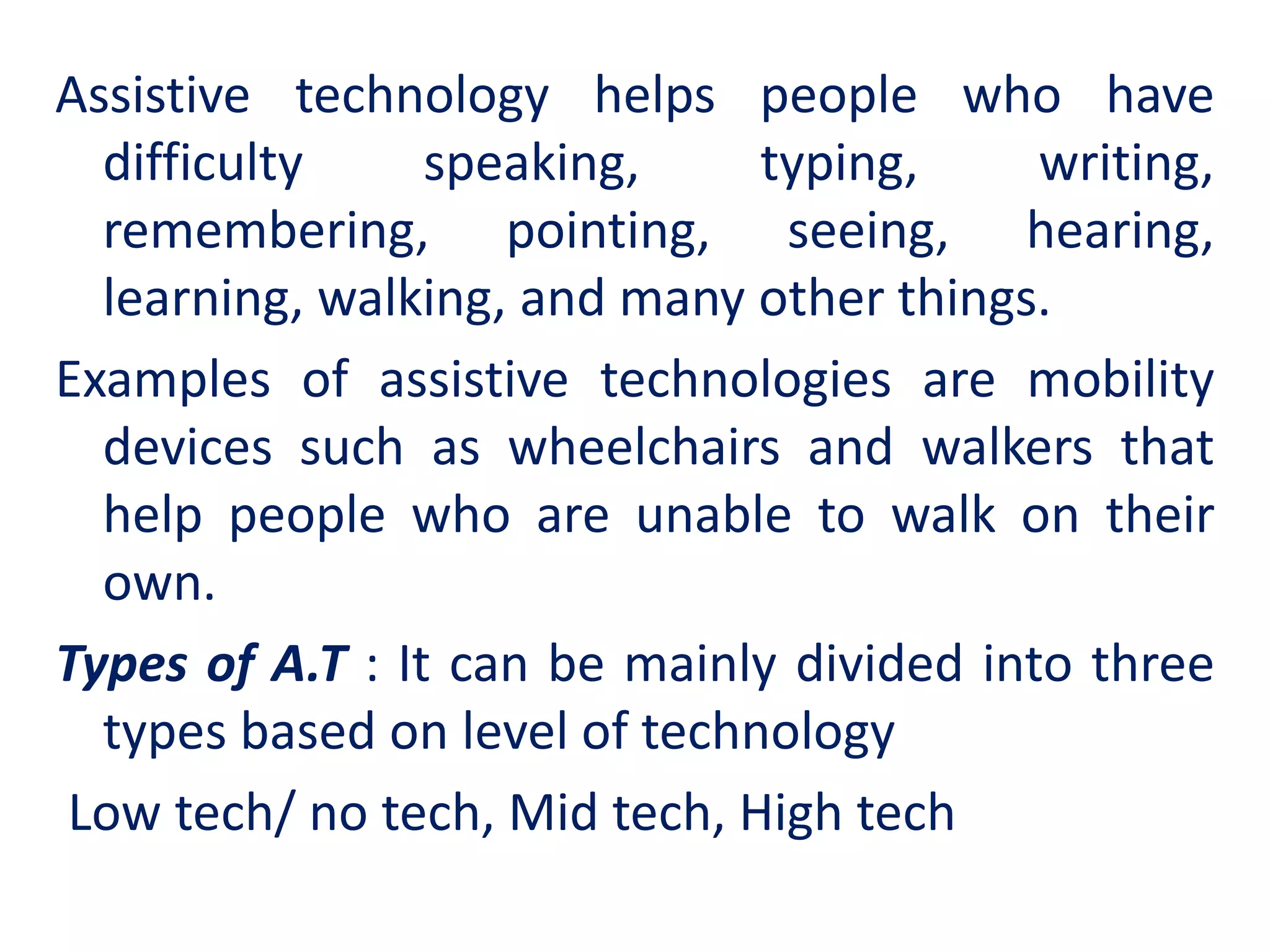 Assistive & Adaptive technology | PPTX