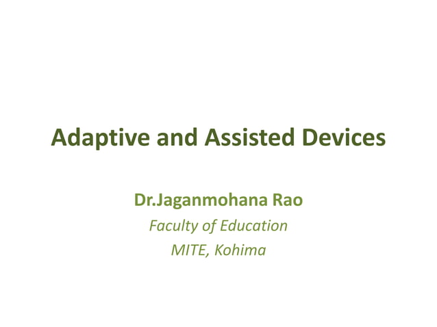 Assistive & Adaptive technology | PPTX