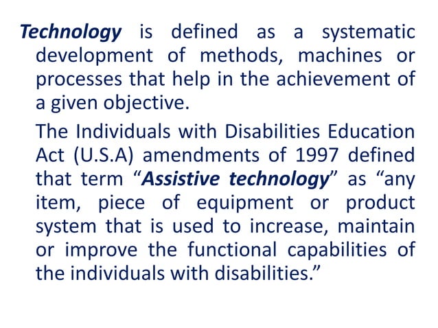 Assistive & Adaptive technology | PPTX