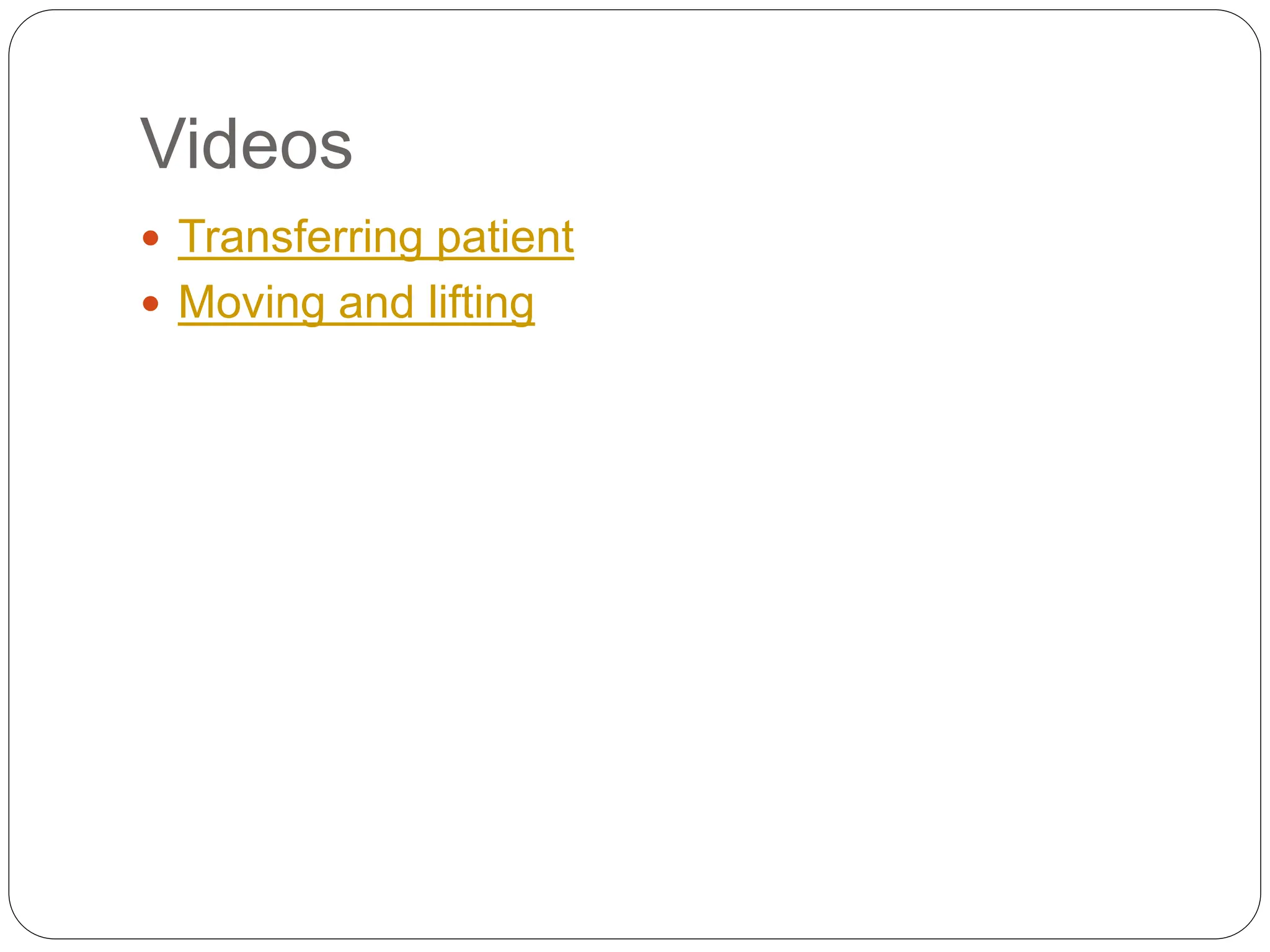 Assistive devices - Used in moving and lifting patients | PPTX