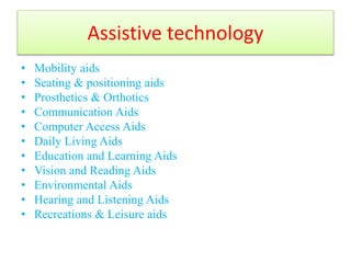 Assistive & assictive technology for pediatric rehabilitation | PPTX ...