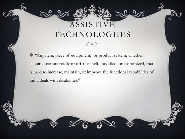 Assistive technologies | PPT