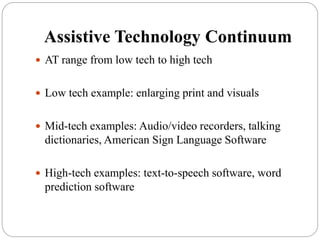 Assistive technologies | PPT