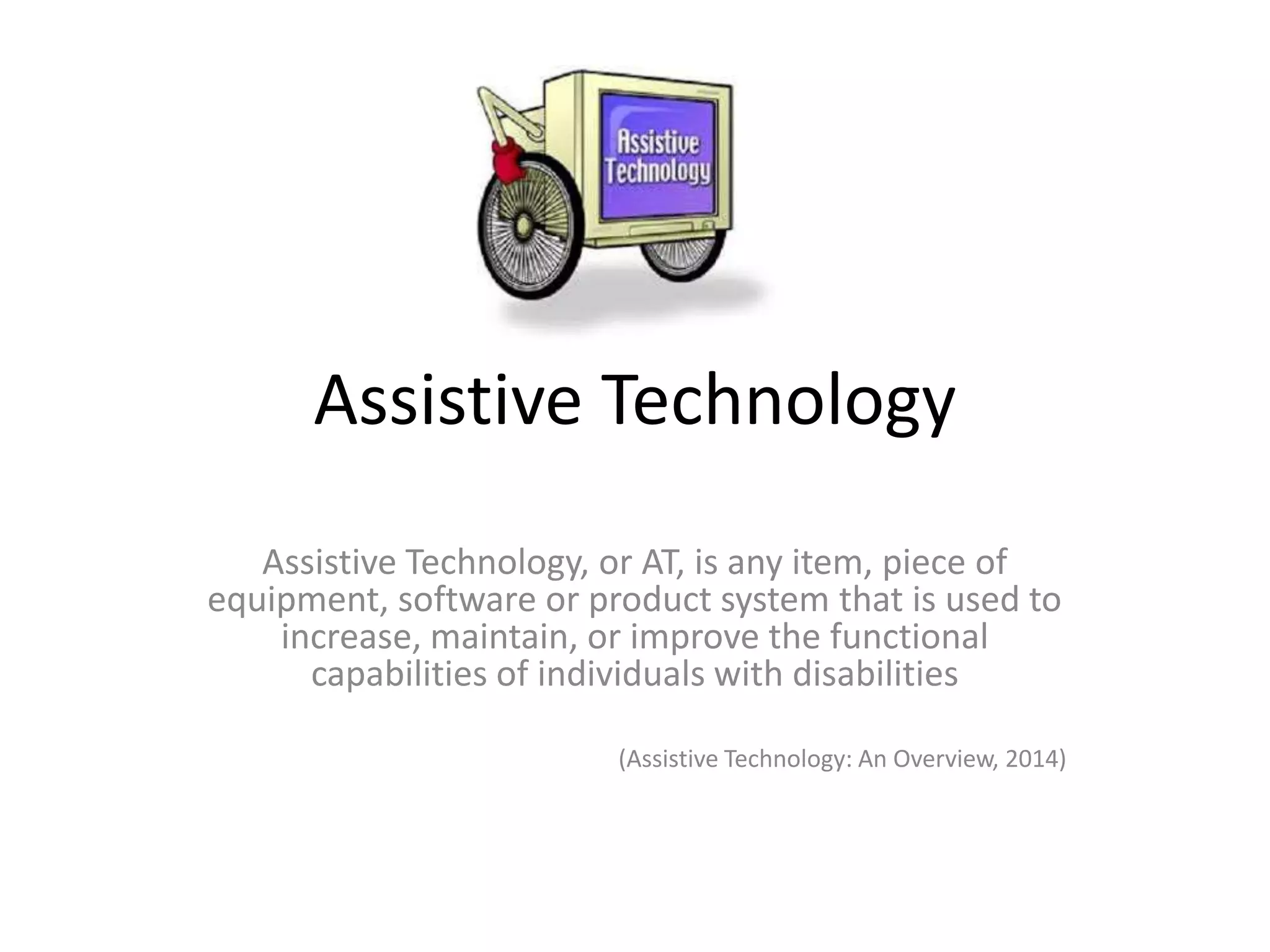 Assistive Technologies | PPT
