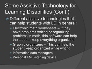 Assistive technologies for students with special needs | PPTX