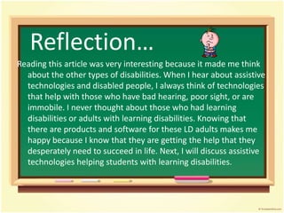 Assistive technologies in education | PPTX
