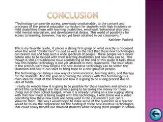 Assistive Technologies Used In The Classroom | PPT