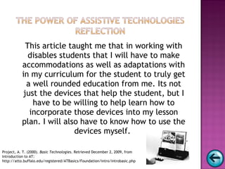 Assistive Technologies Used In The Classroom | PPT | Special Education ...