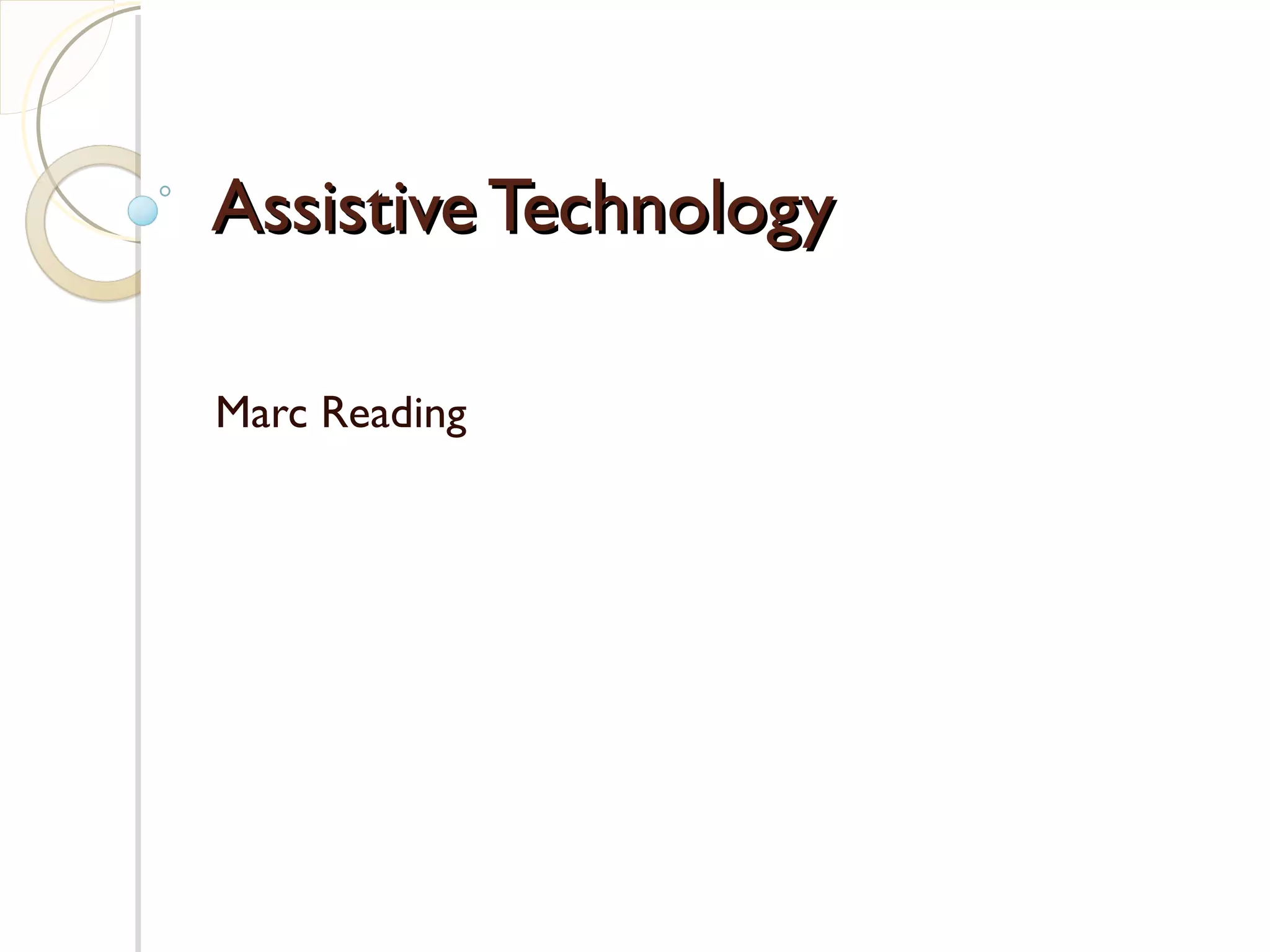 Assistive technology | PPT