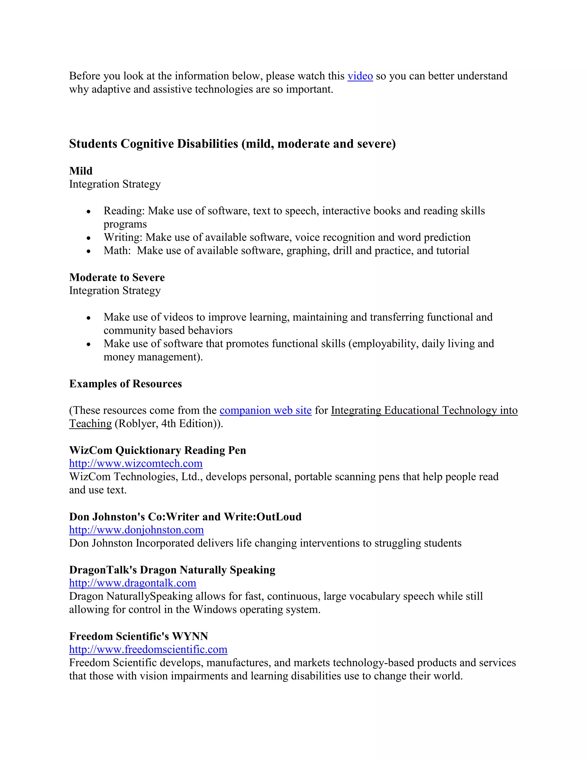 Assistive technology | DOCX