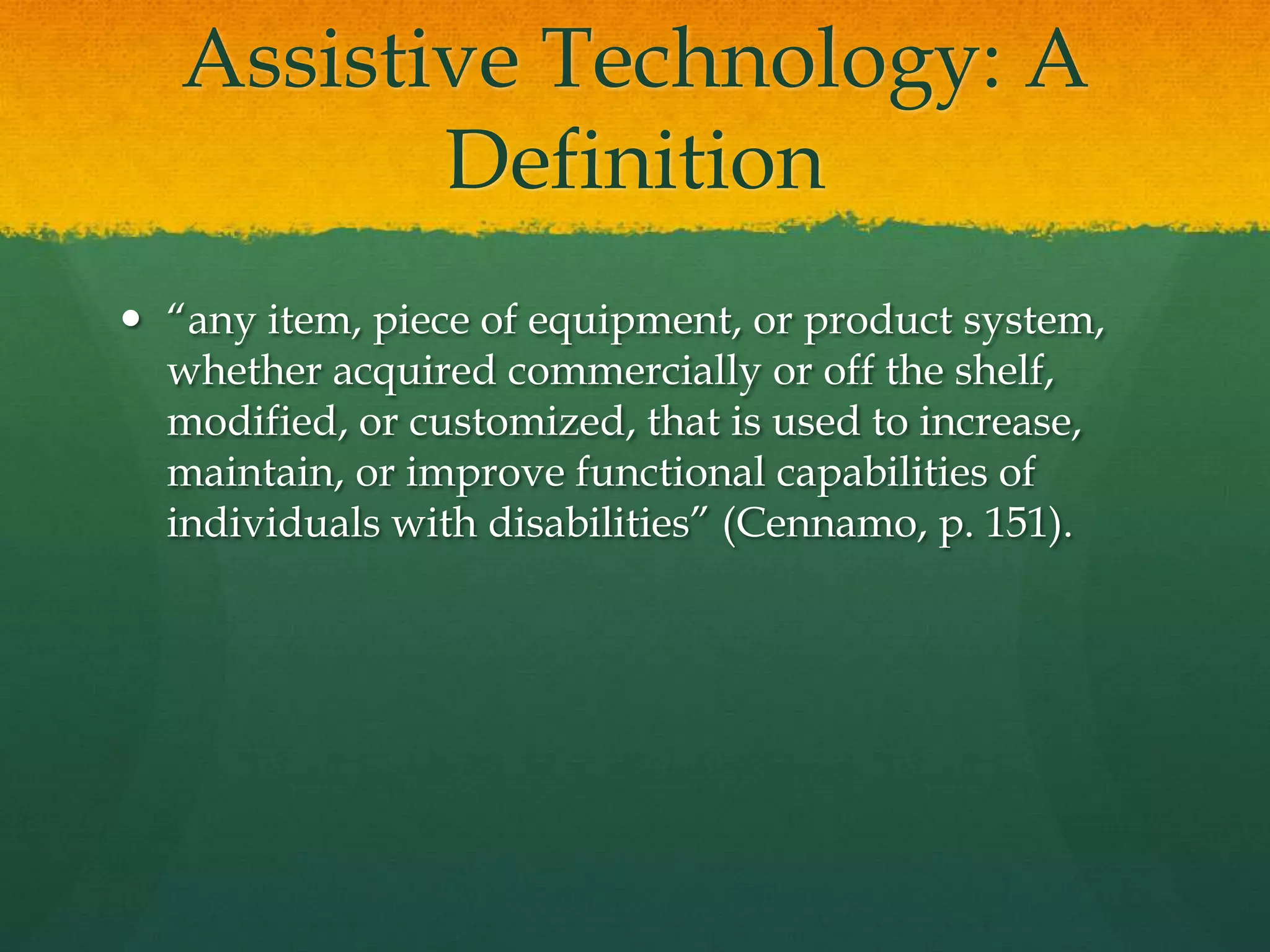 Assistive technology | PPTX