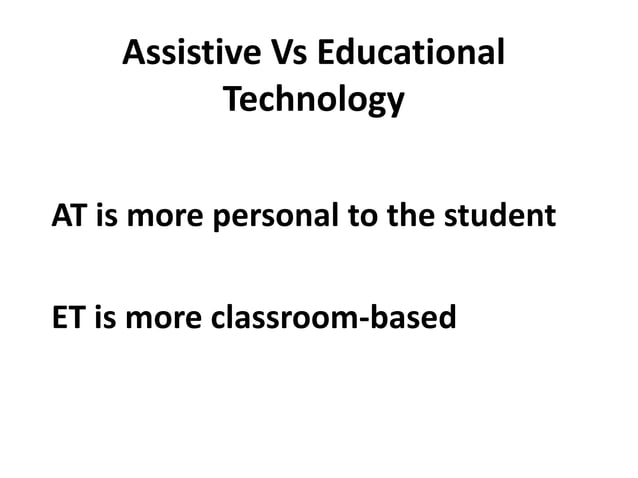 Assistive technology in Teaching students with vision problem | PPTX