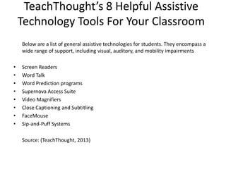 Assistive Technology Presentation | PPTX