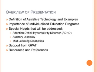 Assistive Technology Presentation | PPTX | IT and Internet Support ...
