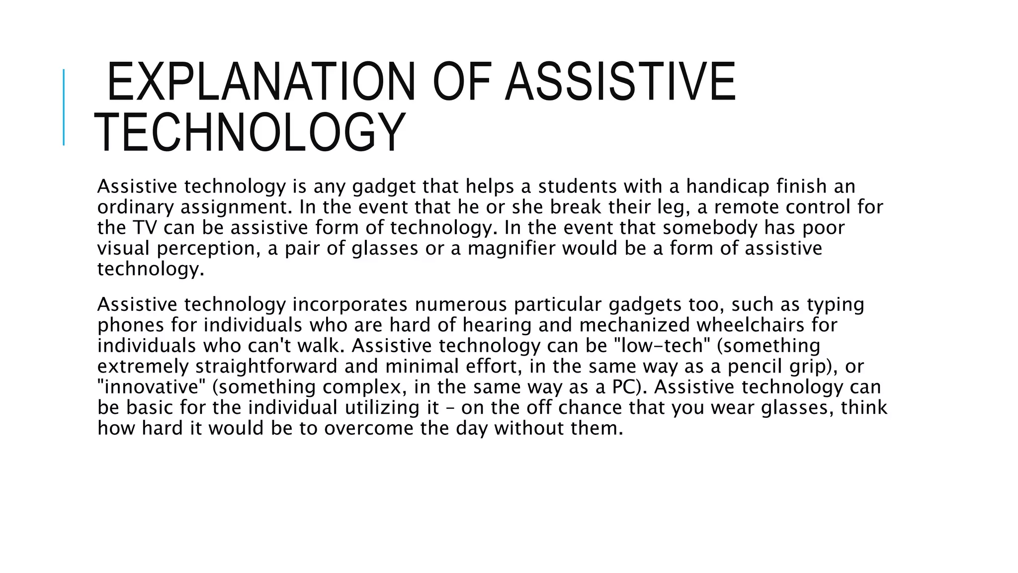 Assistive technology | PPTX