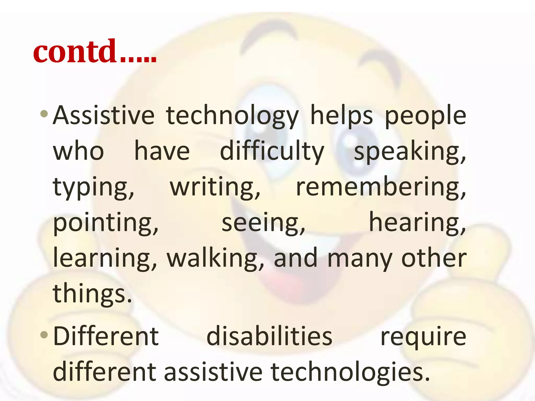 Assistive technology in inclusive education | PPTX