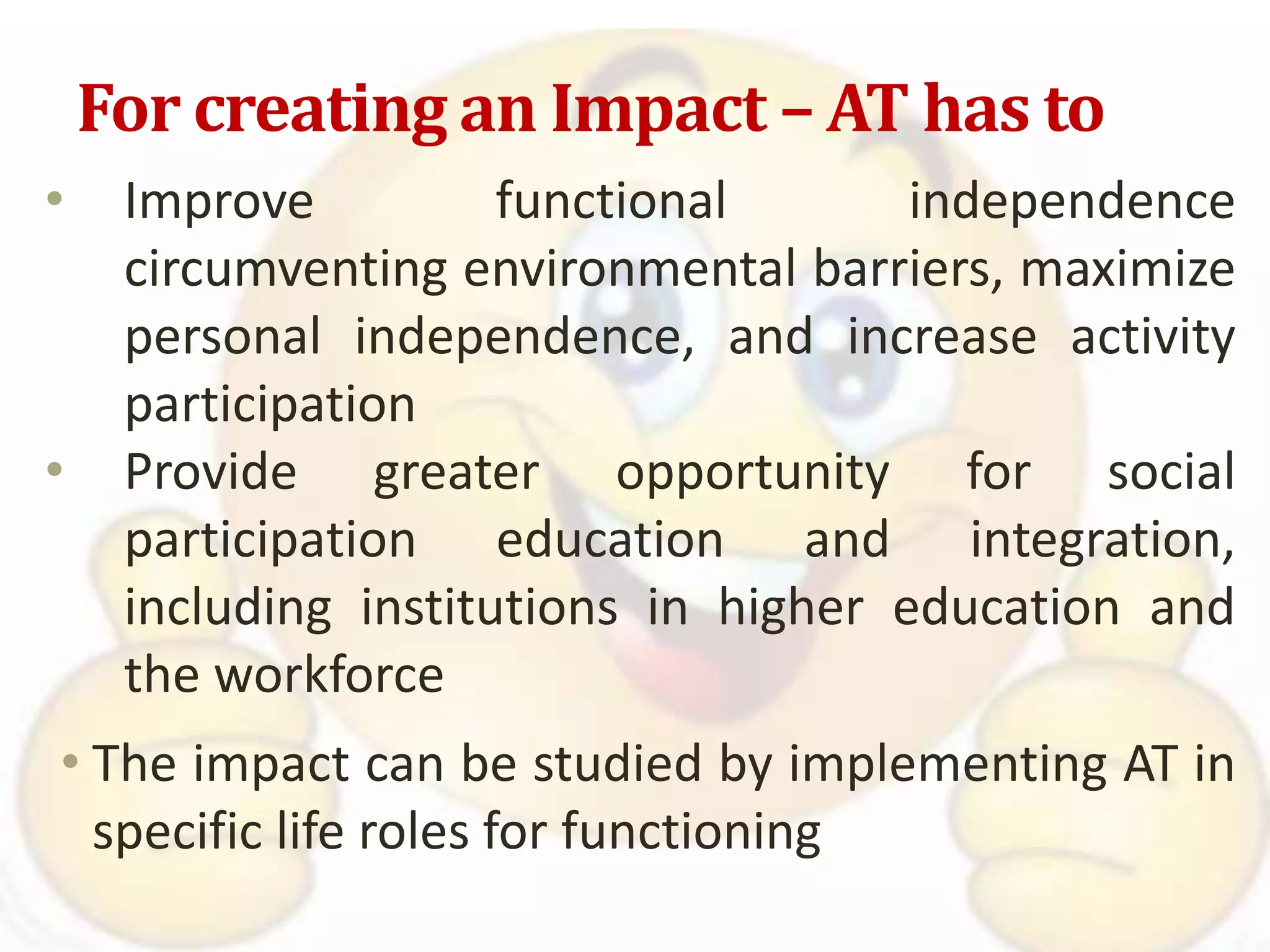 Assistive technology in inclusive education | PPTX