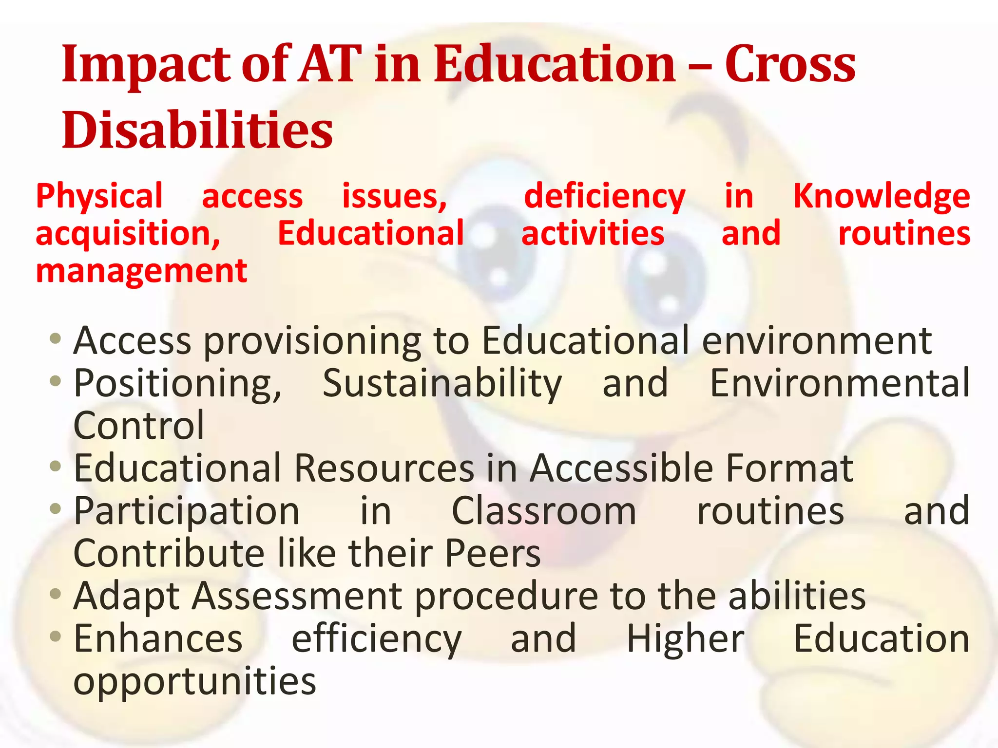 Assistive technology in inclusive education | PPTX