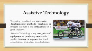assistive technology used in disable sports | PPTX