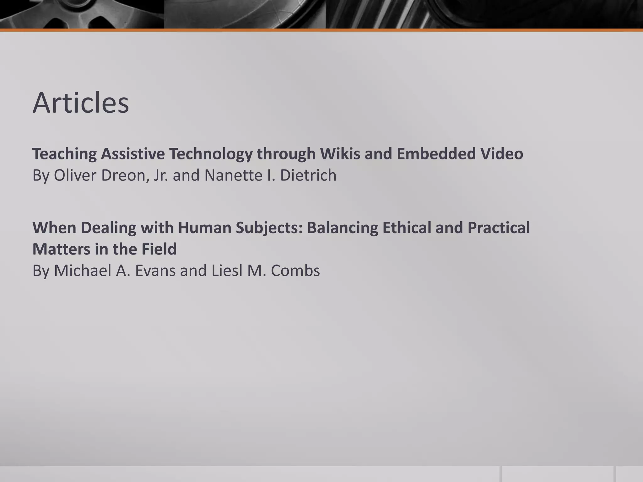 Assistive Technology & Ethics | PPTX