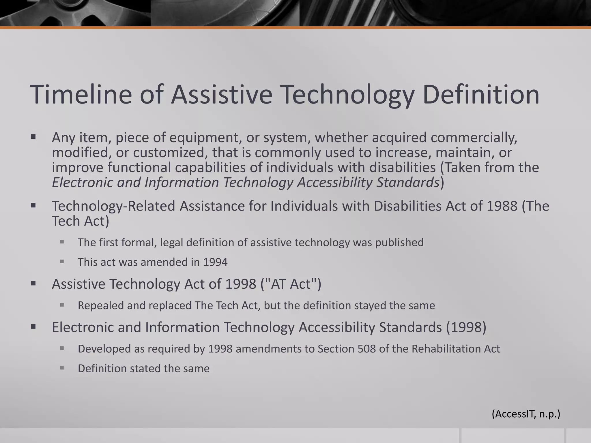 Assistive Technology & Ethics | PPTX