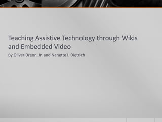Assistive Technology & Ethics | PPTX