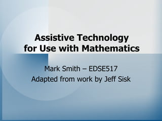 Assistive Technology And Math | PPT